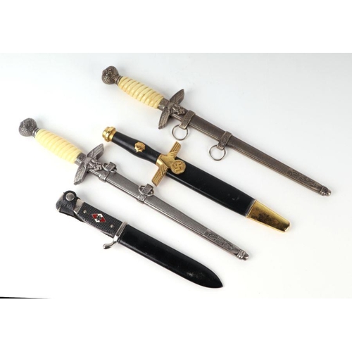 Four replica Nazi dress daggers including Luftwaffe. The Hitler Youth ...