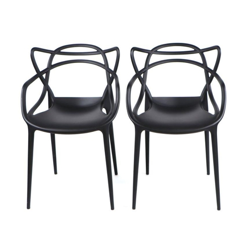A set of ten Italian design black Masters chairs designed by Phillipe ...