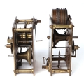 Two fusee clock movements.