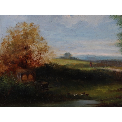 William Waite ( Exhibited 1875-1927) a rural landscape with cottage and ...