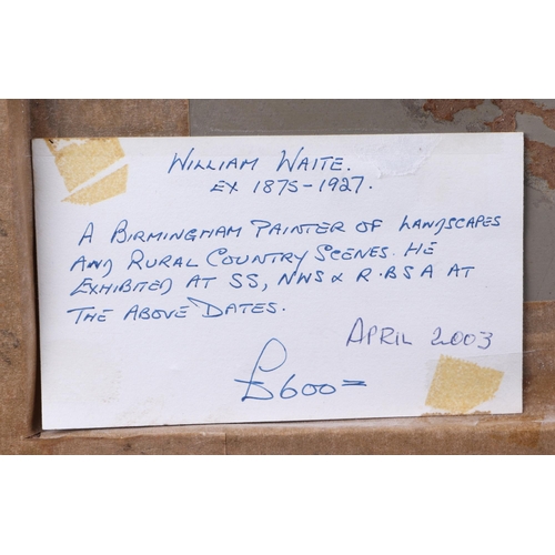 William Waite ( Exhibited 1875-1927) a rural landscape with cottage and ...