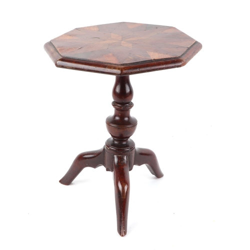 A 19th century apprentice piece, in the form of a tripod table, with ...