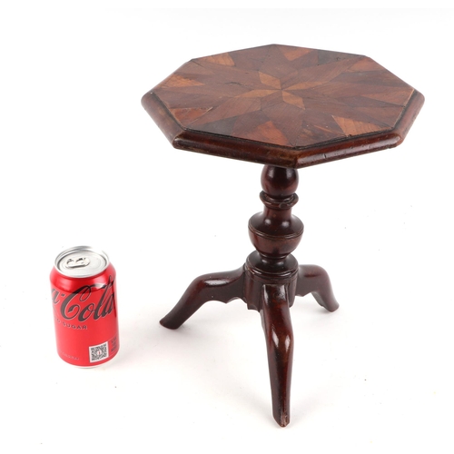 A 19th century apprentice piece, in the form of a tripod table, with ...