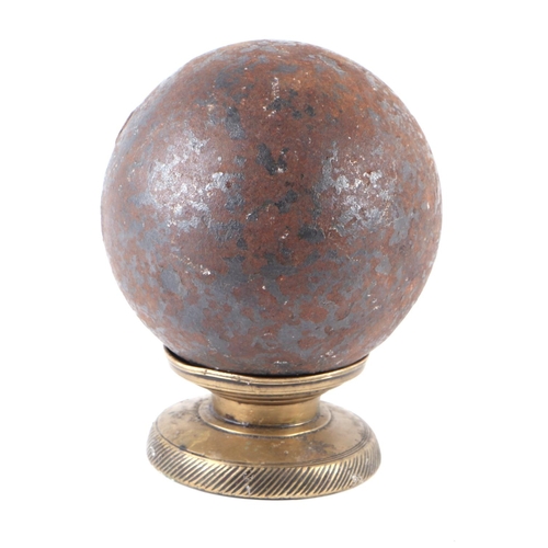 An early 19th century 24 pounder exploding cannon ball or mortar shell ...