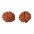 Two Chinese carved walnuts, each having profusely carved decoration (2).