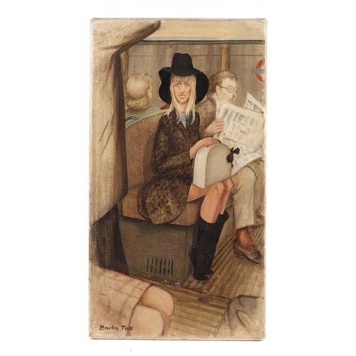 Barba Tate (modern British) - The Girl on the Train - oil on canvas ...