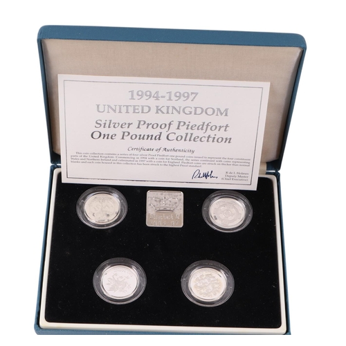 Twelve Royal Mint silver Piedfort coins including 1994 / 1997 Piedfort ...