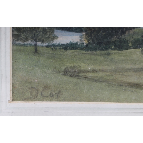 D Cox (early 20th century school) - Landscape Scene - signed lower left ...