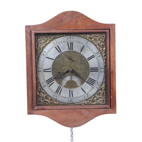 A 19th century 30-hour longcase clock movement, the 28cm brass square ...