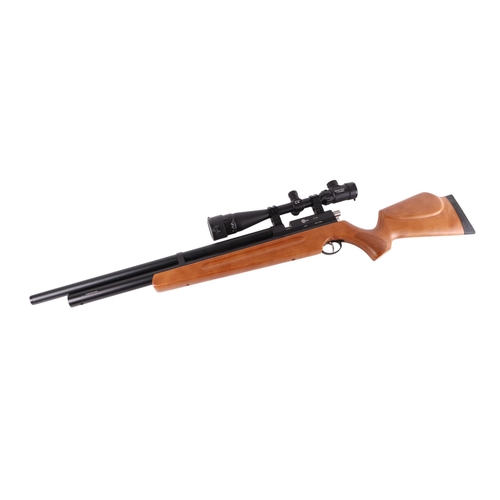 A SMK Victory M22 .177 air rifle with Milbro 16x40 telescopic sight.