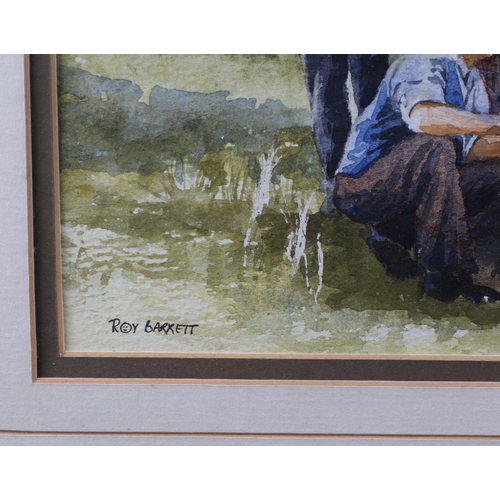 Roy Barrett (Modern British)- The Fruit Pickers- signed lower left ...