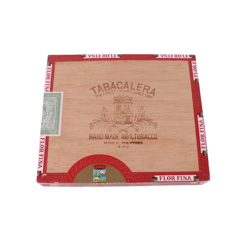 A box of Tabacalera Coronas Largas Standard Box of 25 cigars, unopened.