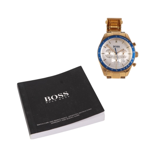 A gentleman's Hugo Boss chronograph wristwatch with original strap and ...