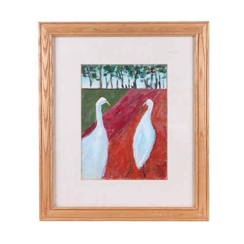 Denis Harvey-Kelly (modern British) - Egrets in the Gambia - signed ...