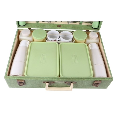 A mid century Brexton picnic hamper.