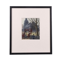 Justin Todd (b1932) - a gouache illustration depicting medieval ...