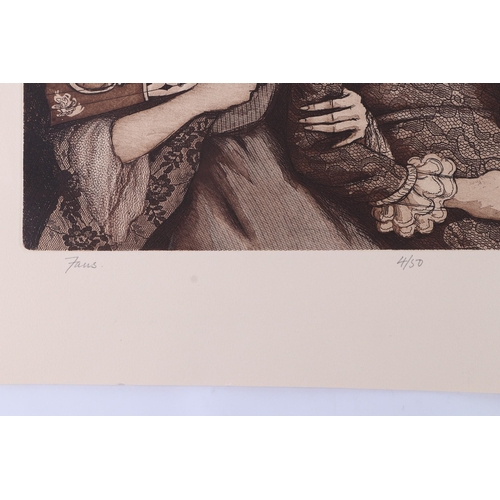 Frank Vernon Martin (1921-2005) - Fans - limited edition etching 4/50 ...