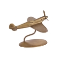 A brass model of a spitfire / hurricane, 17cms long.