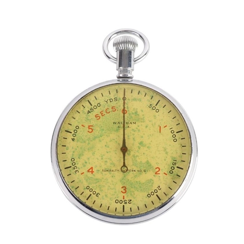 A WWII Waltham Admiralty Pattern no. 6 stopwatch, a type used by ...