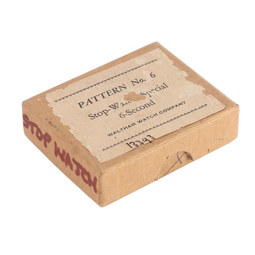 A WWII Waltham Admiralty Pattern no. 6 stopwatch, a type used by ...