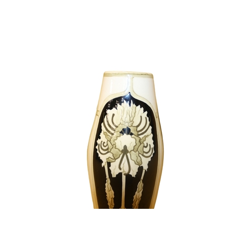 Moorcroft Black Ryden "Peony" - 21cm Tall - Design by Kerry Goodwin - 2002