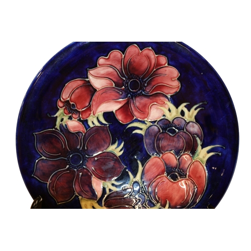 Moorcroft "Flower Design" Bowl - 24cm Dia - Signed in Green - 1950's ...