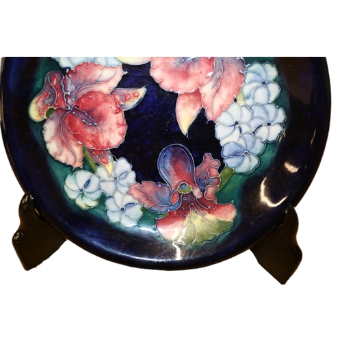 Moorcroft "Iris Orchid" Antique Dish Signed in Blue William Moorcroft ...