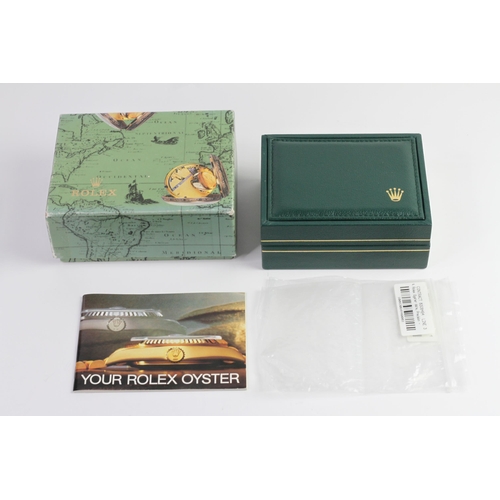 ROLEX INNER AND OUTER BOX, comes with Rolex booklet and Rolex repairs bags