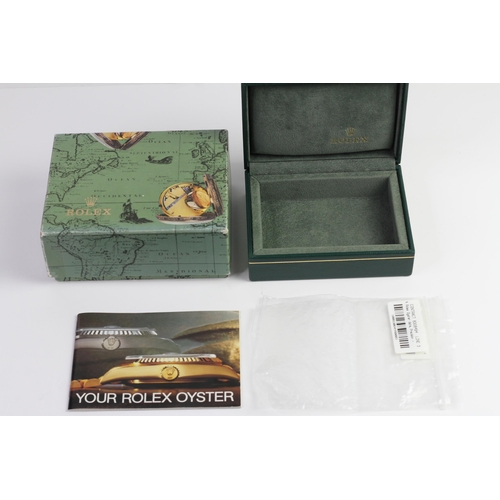 ROLEX INNER AND OUTER BOX, comes with Rolex booklet and Rolex repairs bags