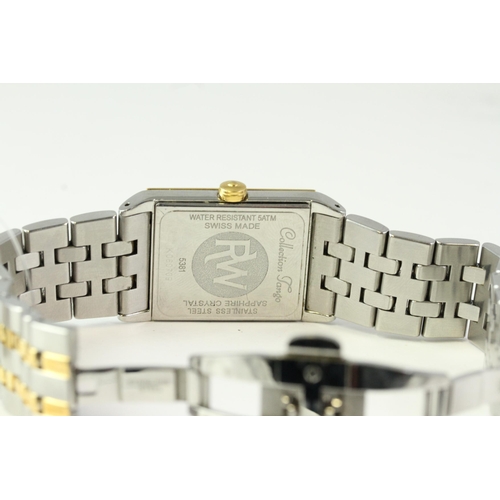 RAYMOND WEIL TANGO QUARTZ WRISTWATCH WITH BOX, rectangular dial with ...