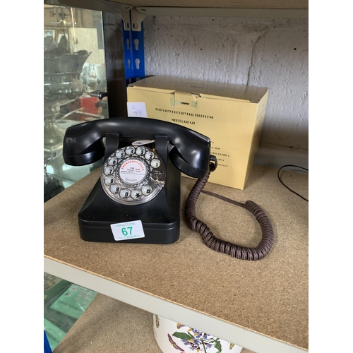 vintage style phone with box