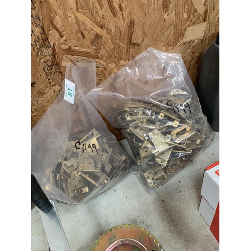 x2 polothine bags of hinges