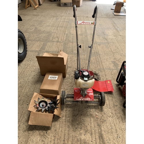 Mantis petrol rotavator sold as seen