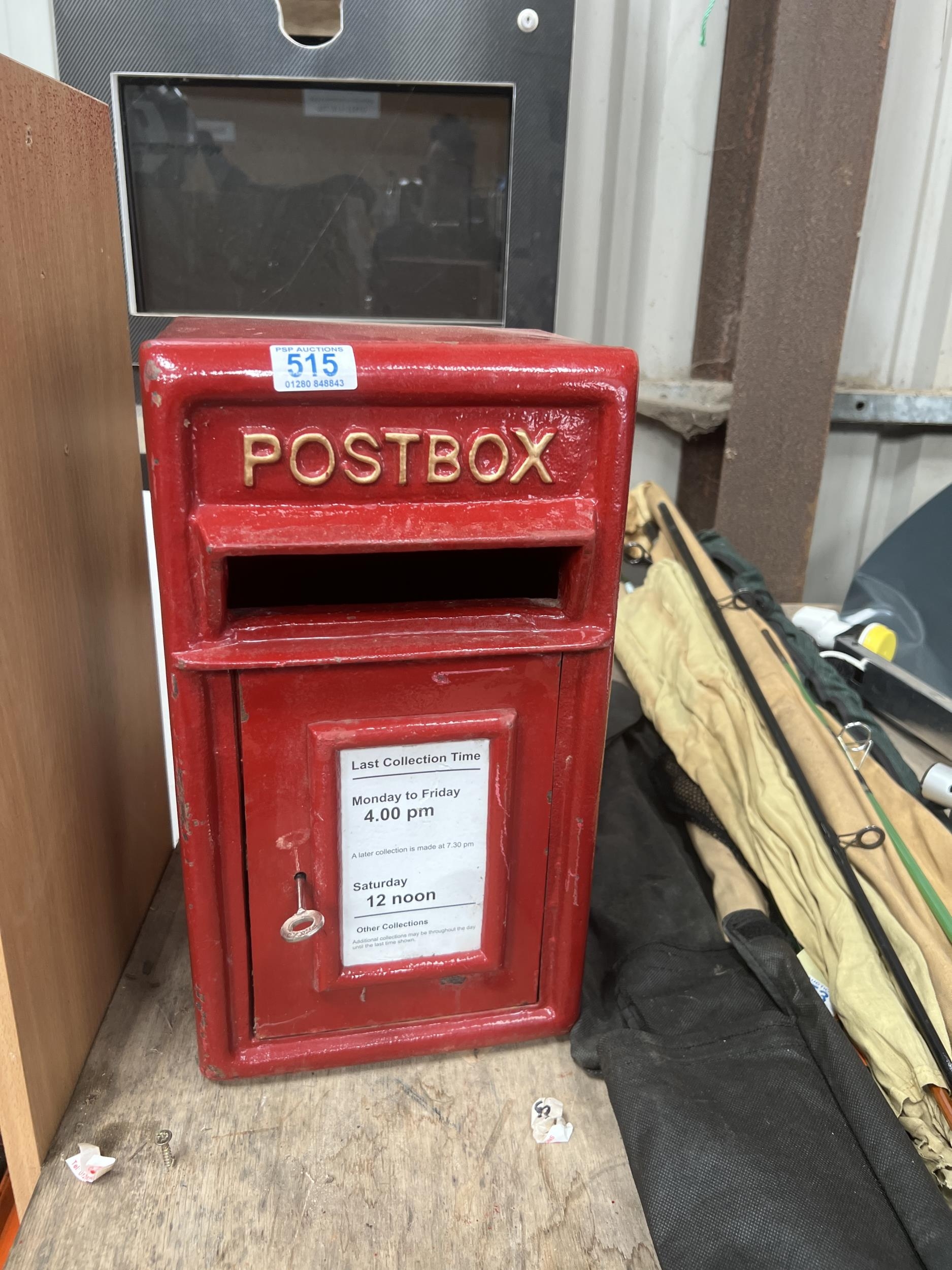 vintage style post box with key