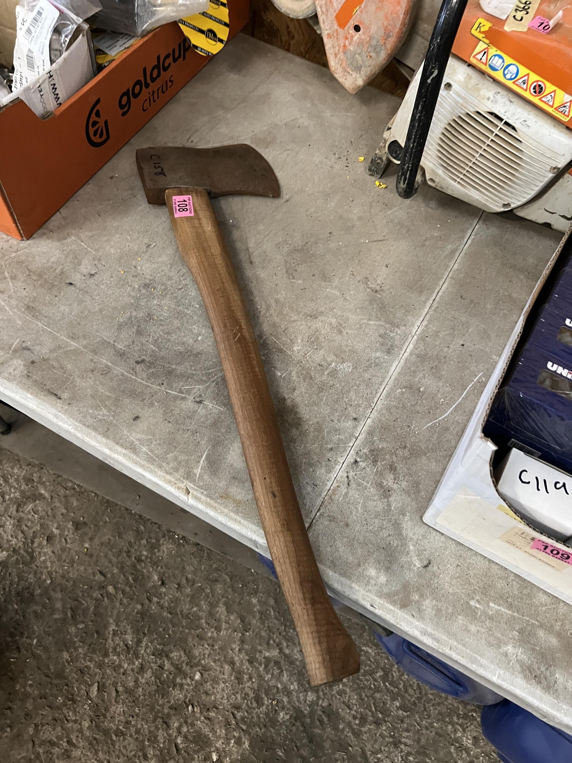 long handled axe