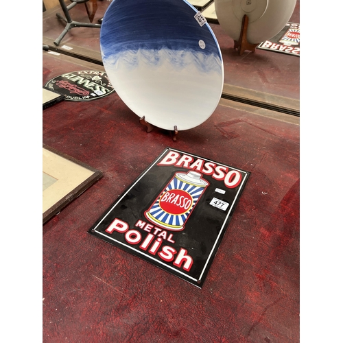 h376 enamel brasso sign