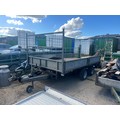Twin axle trailer new wheels and tyres reinforced bed