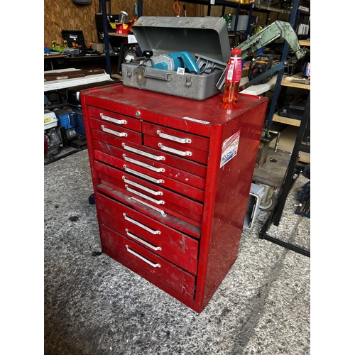 snap-on lockable tool chest with 12 drawers