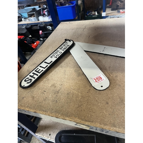 h246 x 4 small Shell signs