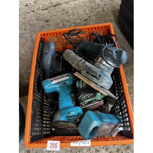 (106) crate sundry electric tools