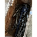 no 40. wooden tool box inc wrenches