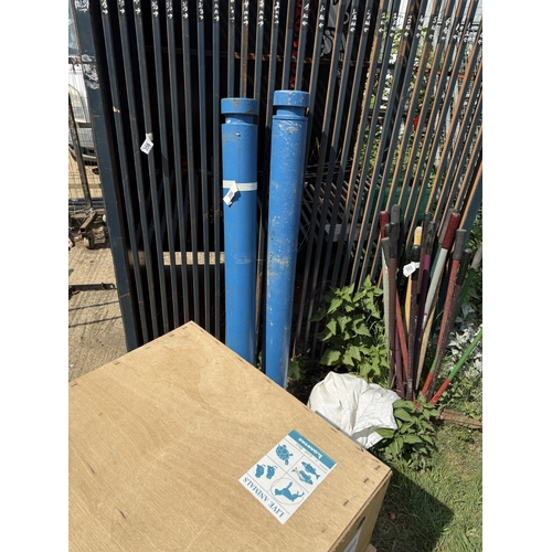 x 2 metal security posts