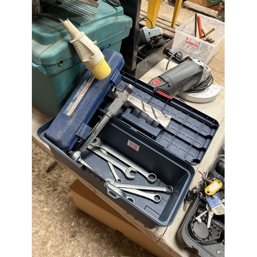 blue bin of Britool spanners