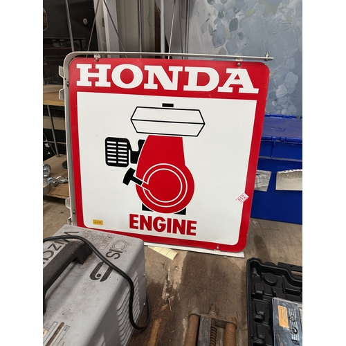 (268) honda engine metal sign