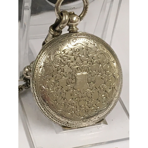 A SUFFRAGETTE POCKET WATCH WITH 'VOTES FOR WOMEN' LOGO WITH SILVER ...