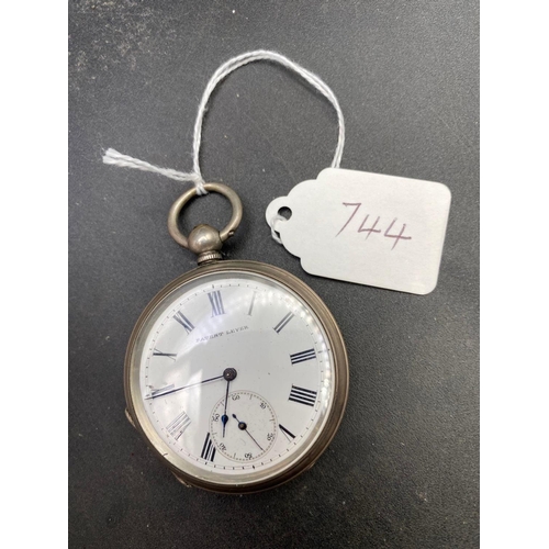 A gents silver Patent Lever pocket watch with seconds dial