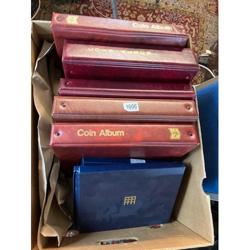 Box With Empty Coin Albums Etc