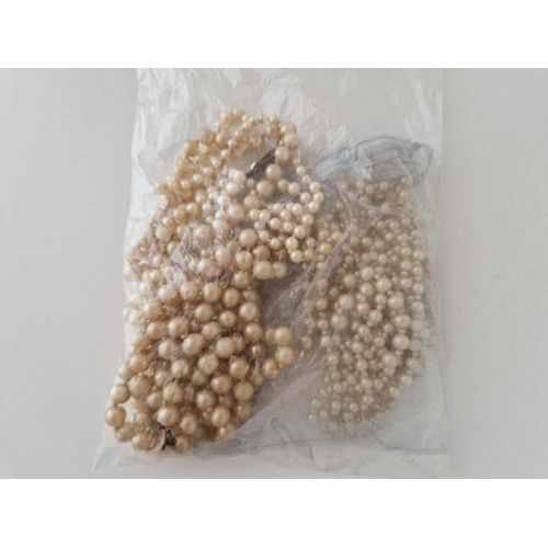 Assorted pearl necklaces