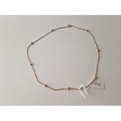 A Edwardian fancy neck chain 9ct 19 inch 5.8 gms