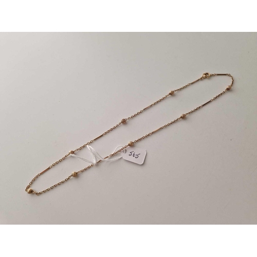 A Edwardian fancy neck chain 9ct 19 inch 5.8 gms